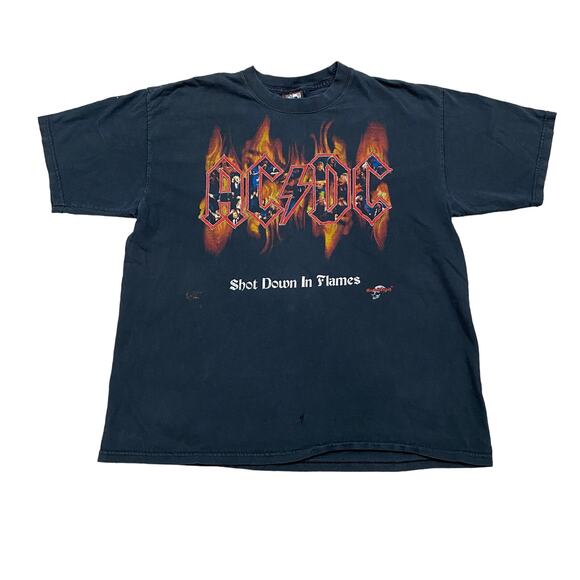 rock & death | Shirts | Vintage Acdc Shot Down In Flames T Shirt Mens ...
